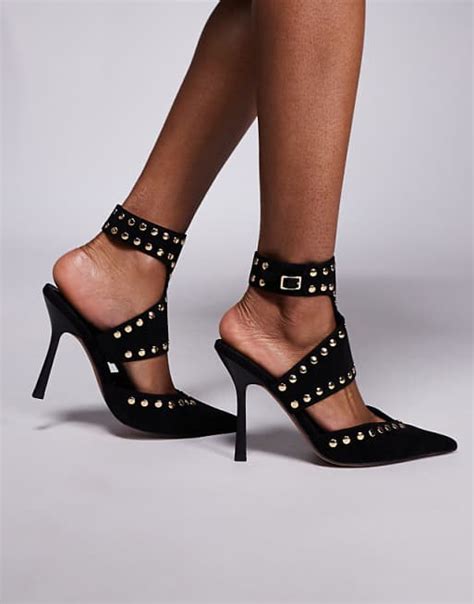 Asos Design Power Schuhe Aus Schwarzem Wildlederimitat Mit Hohem