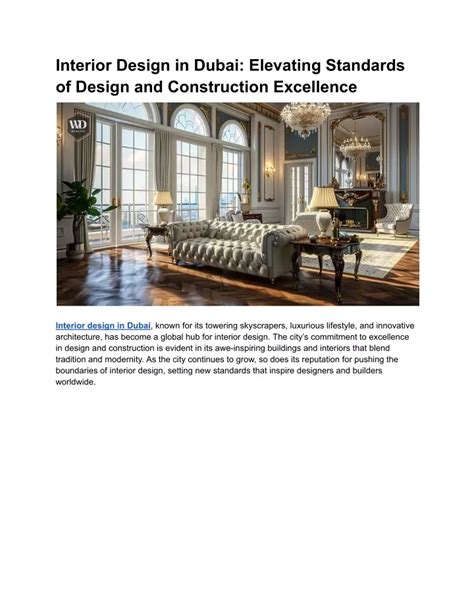 Ppt Interior Design In Dubai Elevating Standards Of Design And