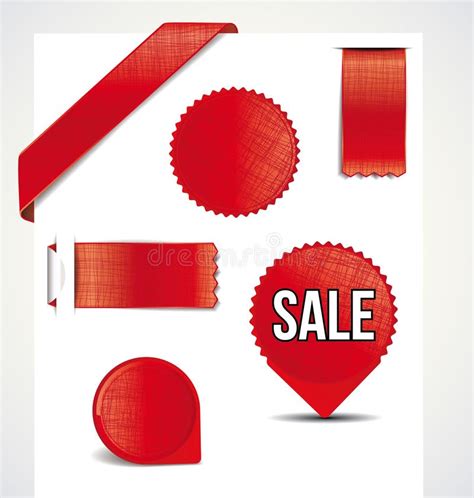 Red Set Stock Vector Illustration Of Flyer Green Promotion 25395639