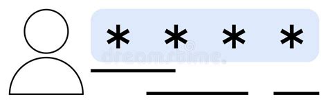 Secure Login And User Authentication Interface Depiction Stock Vector