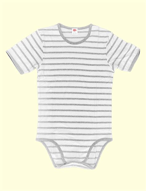 Onesie Gray Stripes Onesie Diaper Minister
