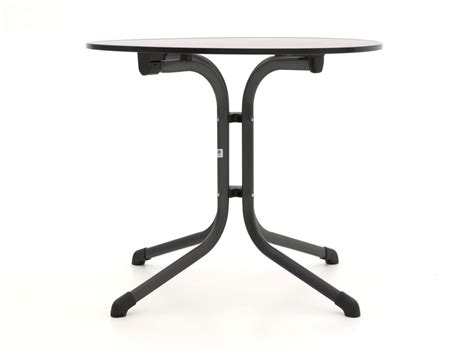 Sieger Vivodur Gartentisch klappbar ø cm h cm Anthrazit Tischplatte Kunststoff