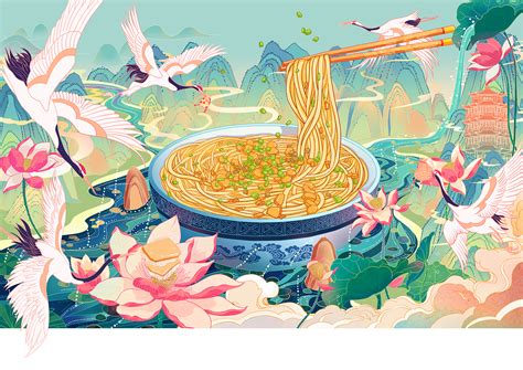 武汉 热干面平面包装蔡蔡蔡子原创作品 站酷zcool
