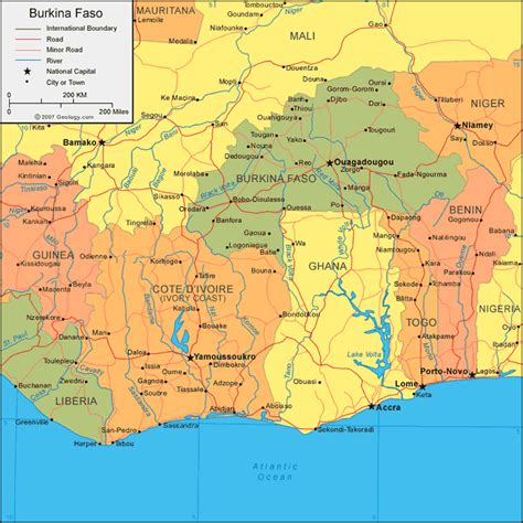 Burkina Faso Map Burkina Faso