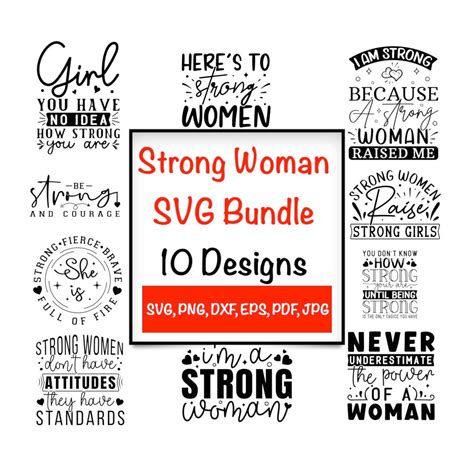 Strong Woman Svg Bundle She Is Svg She Is Strong Svg Women