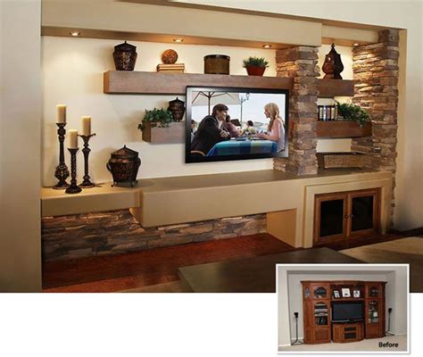 Media Niche Stone Creek Furniture Living Room Tv Wall Furniture Home