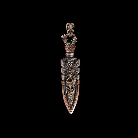 Brass Arrowhead Capsule Pendant Amazing Pendant Coppertistwu