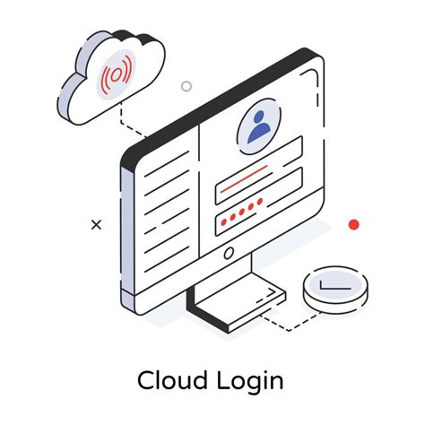Trendy Cloud Login 19547355 Vector Art At Vecteezy