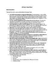AP Style Cheat Sheet Abbreviations Capitalization And More Course Hero