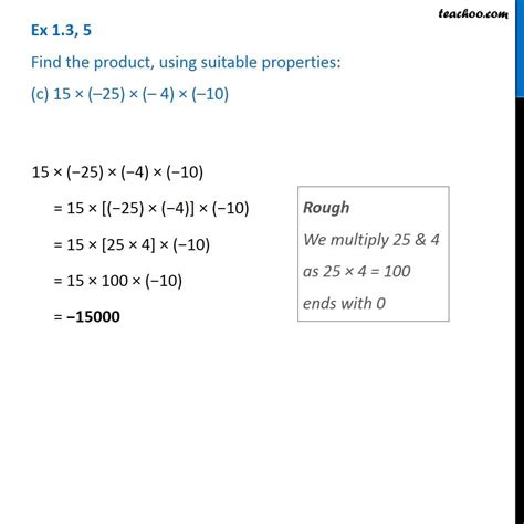 Ex 1 2 5 Find The Product C 15 × 25 × 4 × 10 Teachoo