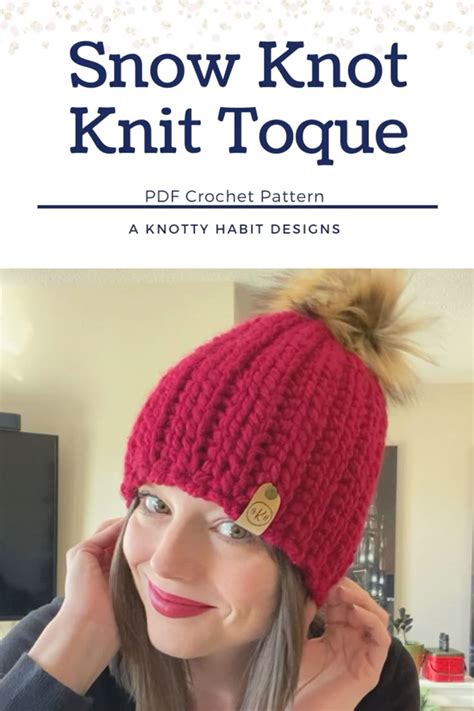 Snow Knot Knit Toque Crochet Pdf Pattern Only Etsy Canada