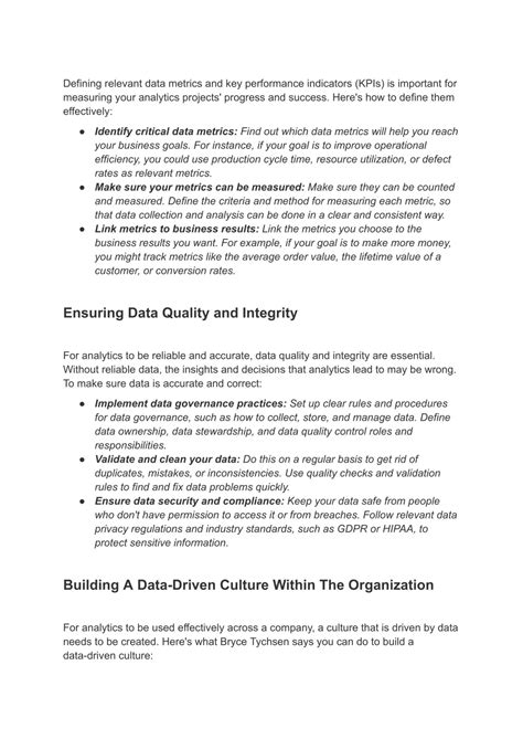 Ppt Mastering Metrics The Role Of Data Analytics In Business Success