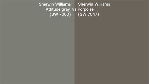 Sherwin Williams Attitude Gray Vs Porpoise Side By Side Comparison
