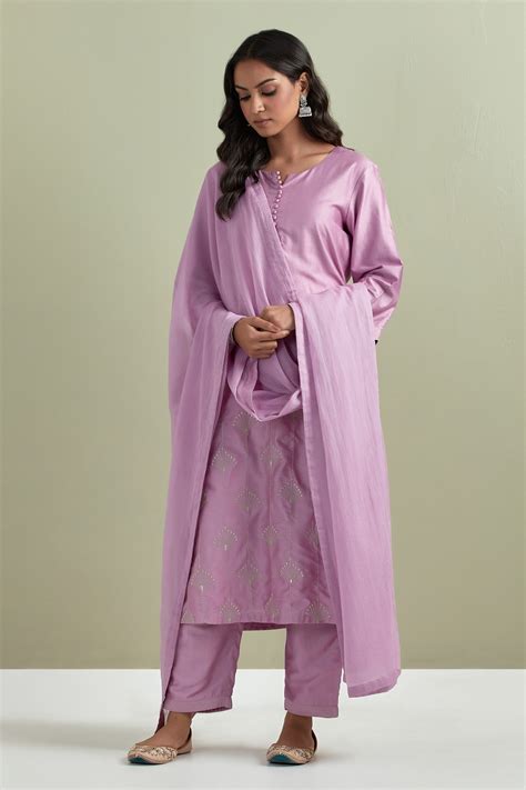 Buy Priya Chaudhary Purple Plain Kota Cotton Dupatta Online Aza Fashions