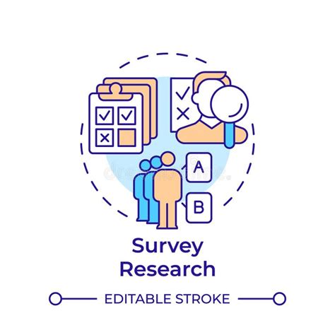 Survey Research Multi Color Concept Icon Stock Vector Illustration Of