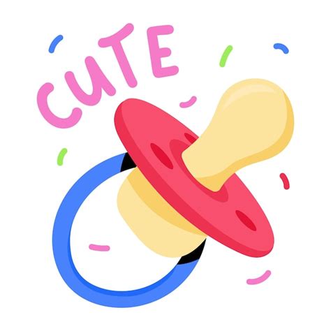 Premium Vector Check This Trendy Sticker Of Pacifier