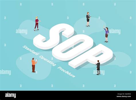 Sop Standard Operating Procedure Big Text Word And People Around With