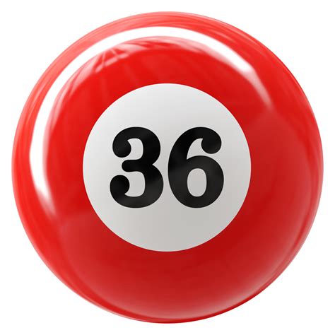 36 Number 3d Ball Red 36307076 Png