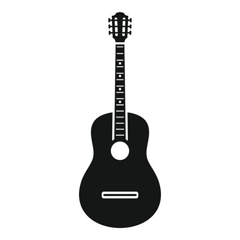 Acoustic Guitar Icon Simple Style 14598198 Vector Art At Vecteezy