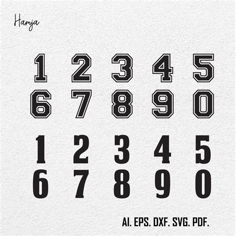 Football Numbers Font Football Numbers Font