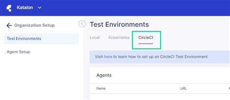 set up circleci test environments for testops katalon docs