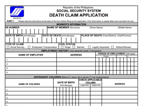 How To Process Death Claim Application Sss Philippines Online