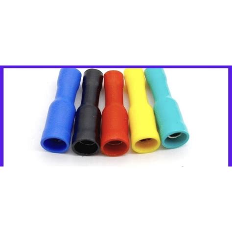 100 Cos Đầu Đạn đầu cos nối dây điện cốt đực cái cosse hình đầu đạn giắc cắm cách điện bắp