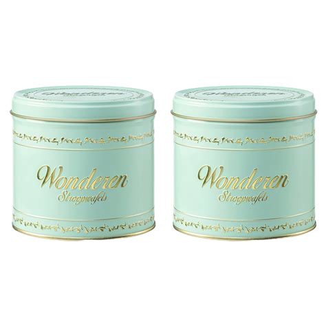 Double Authentic Green Stroopwafel Tin Cans Wonderen Stroopwafels