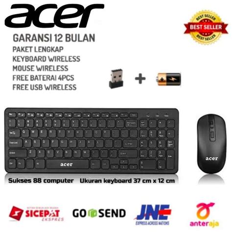 Jual Paket Keyboard Acer Wireless Mouse Acer Wireless Combo Set Gkm520 Shopee Indonesia