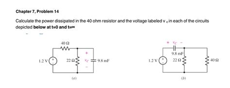 Solved Calculate The Power Dissipated In The 40 Ohm Resistor