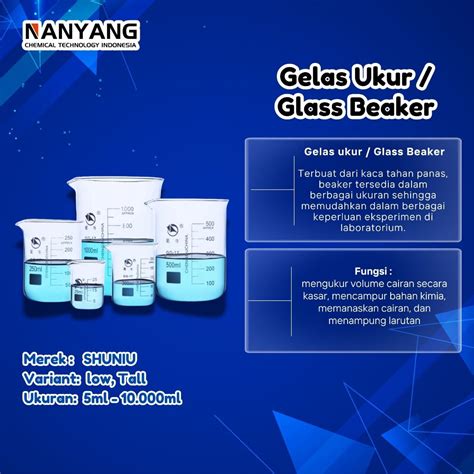 Jual Gelas Ukur Kaca Laboratorium Lab Kimia 50ml 100ml 250ml 500ml Borosilicate Glass