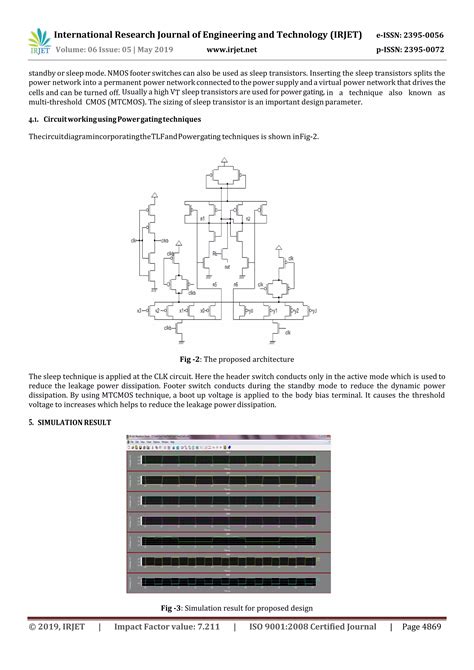 Irjet Reduction Of Power Leakage And Area Of A Standard Cell Asics