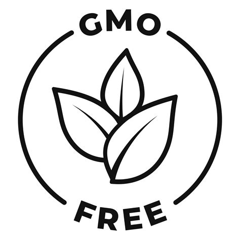 Gmo Free Icon Non Gmo Label Ecological Illustration For Organic