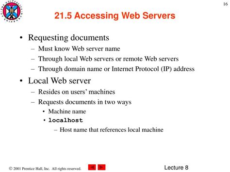 Ppt Chapter 21 Web Servers Iis Pws And Apache Powerpoint Presentation Id4001534