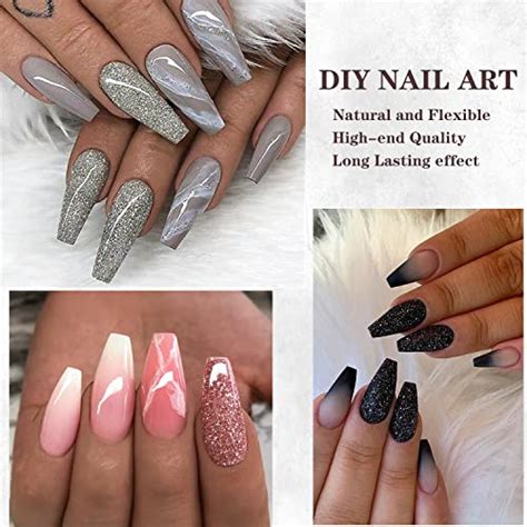 MAGIC ARMOR Coffin Gel Nail Tips Pcs Half Matte Long Coffin False Nails Tips Clear Acrylic