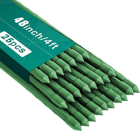 Plant Support Stakes 48 Inch Garden Stakes Pack Of 25 Steel Plant