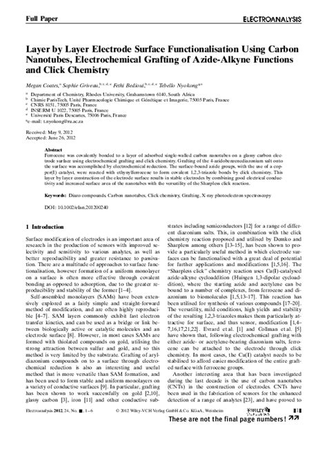 Pdf Layer By Layer Electrode Surface Functionalisation Using Carbon