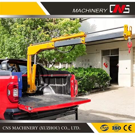 Portable Hydraulic Pickup Crane With Electric Winch Telescopic Boom