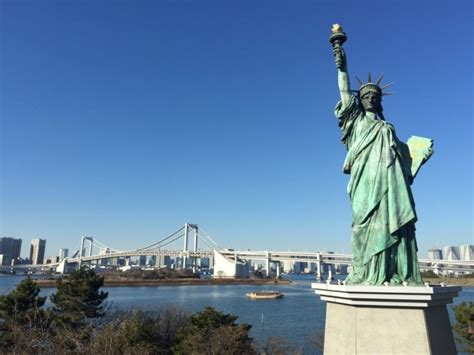 [일본 도쿄] 오다이바 お台場 리뷰 Feat 해변공원 레인보우 브릿지 자유의 여신상 팔레트타운 대관람차 와코