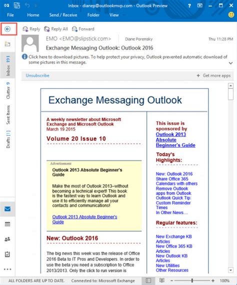 Outlook 2016 Preview