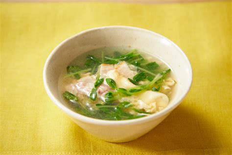 【レシピ】ほっこりあったか「ふわたま豆苗スープ」 東京ガス ウチコト