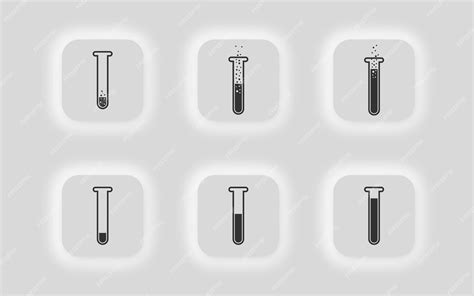 Icône De Tube à Essai Symbole Dillustration Doutil De Chimie Signe