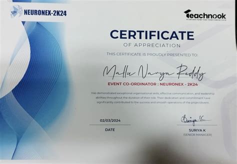 Mallu Navya Reddy On Linkedin Successful Completion Of Neuronex 2k24