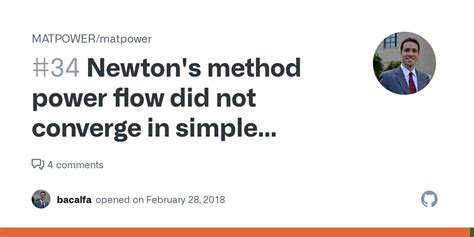 Newton S Method Power Flow Did Not Converge In Simple Example Issue