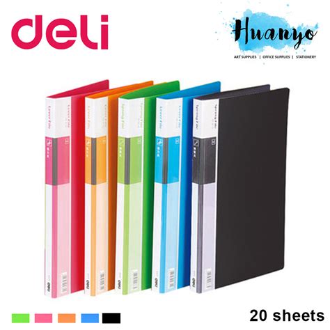 Deli PP Cover Clear Folder Display Book A Sheets
