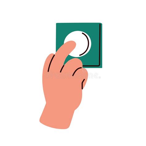 Finger Pressing Pushing Clicking Wall Button Hand Switching On And Off Light Dimmer Control