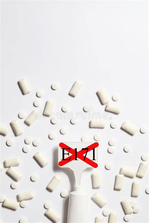Titanium Dioxide E171 Dangerous Additive Concept Gum Pills
