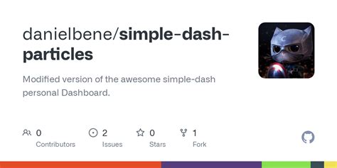 github danielbene simple dash particles modified version of the awesome simple dash personal