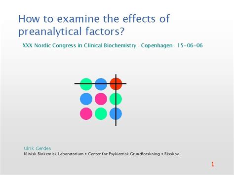 How To Examine The Effects Of Preanalytical Factors