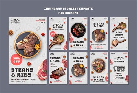 Free Psd Steak Restaurant Poster Template